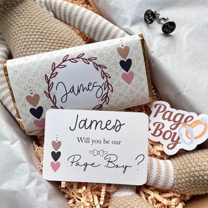 Page Boy Personalised Gift Box Cute Page Boy Proposal, Thank You ...