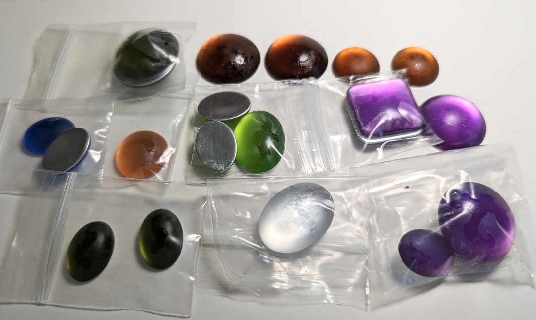 Huge Lot of Lunasoft Lucite Cabochons Purple Red Amber Green - Etsy