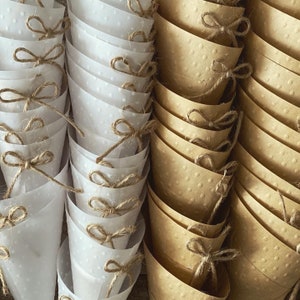 Set of 10 Rice Cones, Rice Cones, Refined Kraft Paper With a Relief ...