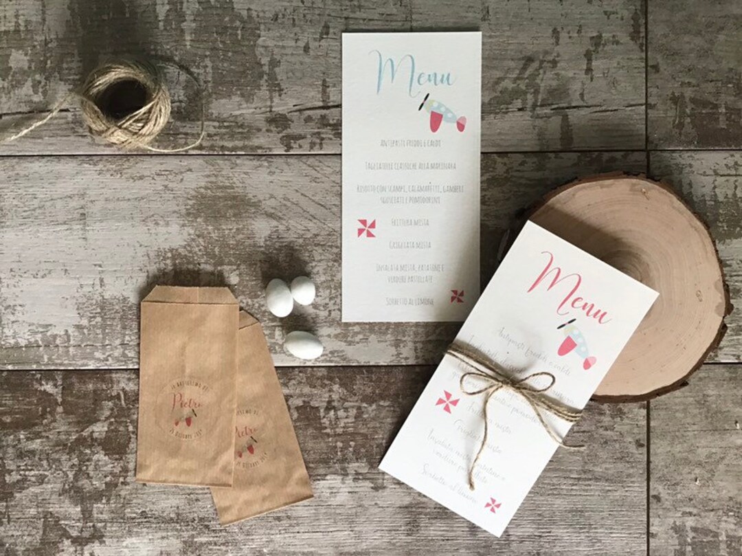 Cardboard Menu With Personalized Graphics and in Different Formats. - Etsy