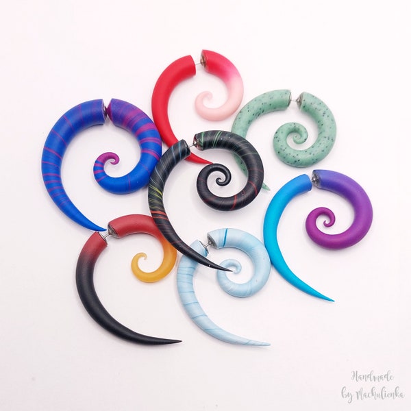 Fake Gauge Earrings - Etsy