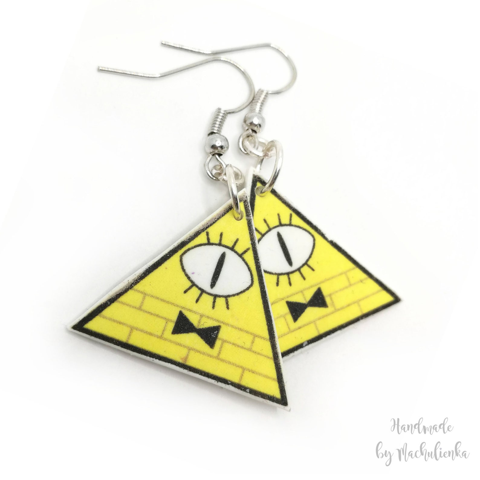 Bill Cipher Earrings Polymer Clay Bill Cipher Gravity Falls - Etsy