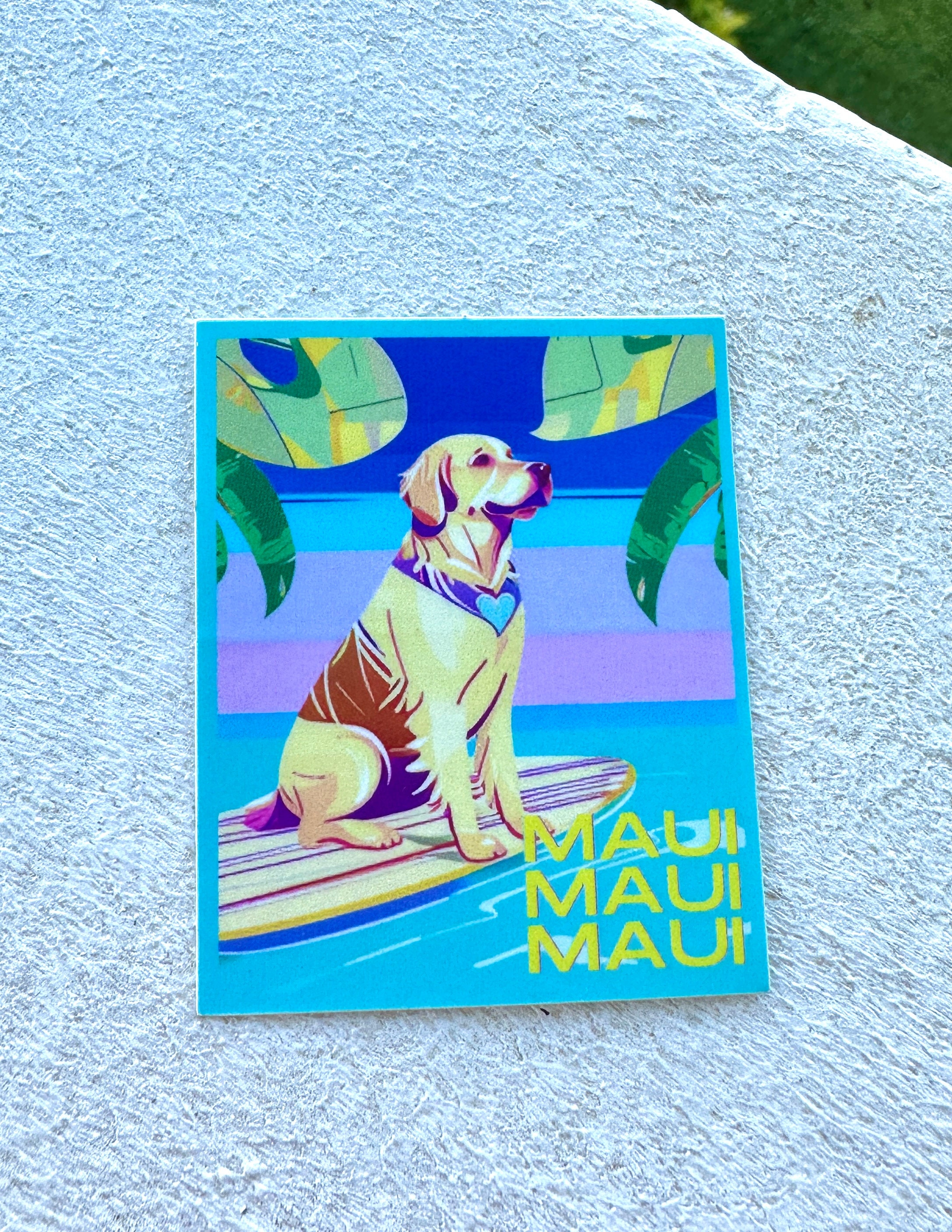 Maui Surf Dog Decal - Etsy