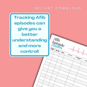 Afib Episode Tracker: Atrial Fibrillation Log (printable) - Etsy