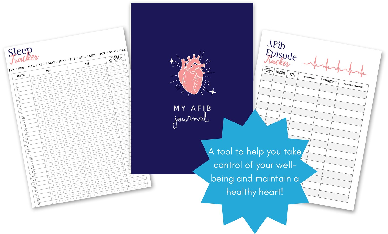 Afib & Heart Health Journal: 6-month Episode Tracker (printable) - Etsy
