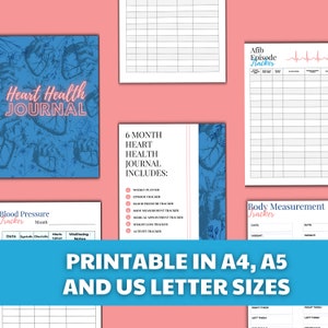Heart Health Journal, Printable Heart Health Planner, Heart Healthy ...