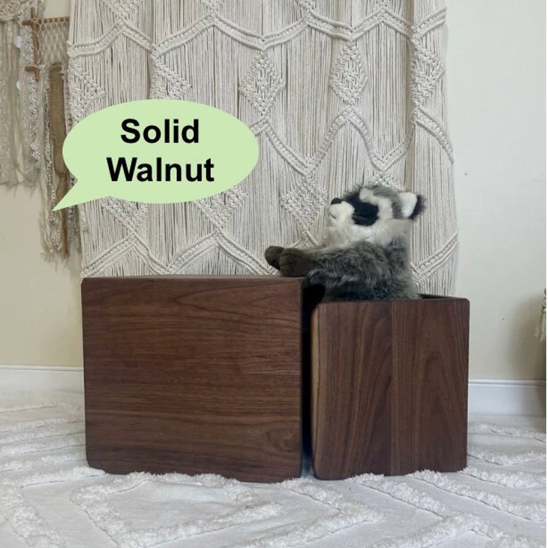Walnut Cube Coffee Tables - Etsy