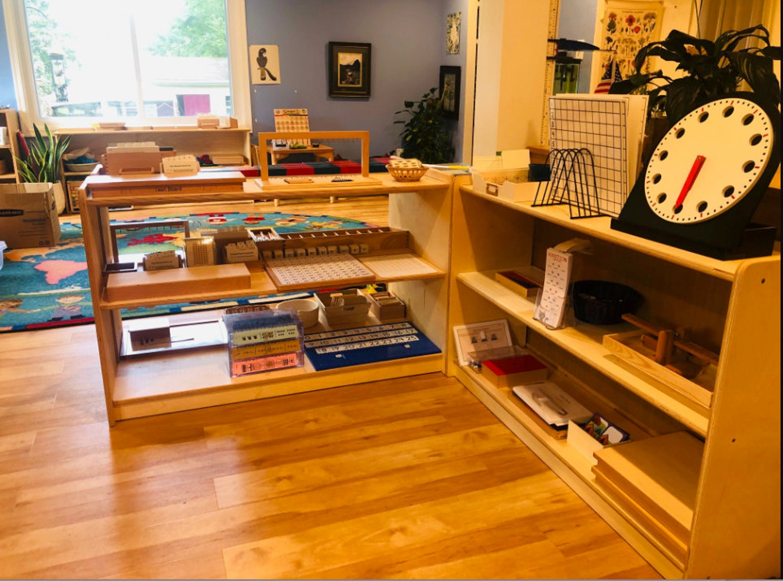 44 Wide Montessori Shelf Large Free Standing Shelving for - Etsy