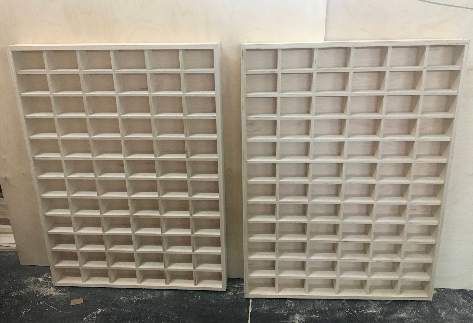 3ft X 4ft Cubby Display Hanging Shelf - 72 Cubby Grid for Displaying ...