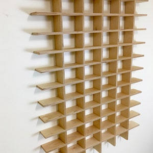 3ft X 4ft Cubby Display Hanging Shelf - 72 Cubby Grid for Displaying ...