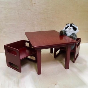 Toddler Table 22"x 26" - Interchangeable Leg Height, Kids Wooden Table ...