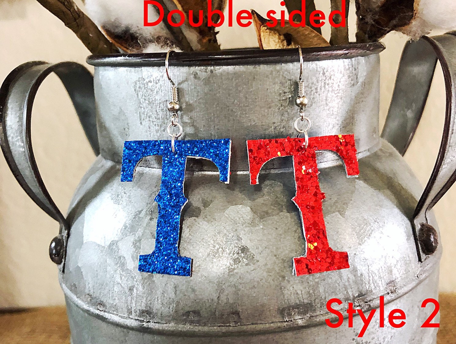 Texas Rangers Earrings Sports earringsRangers Texas | Etsy