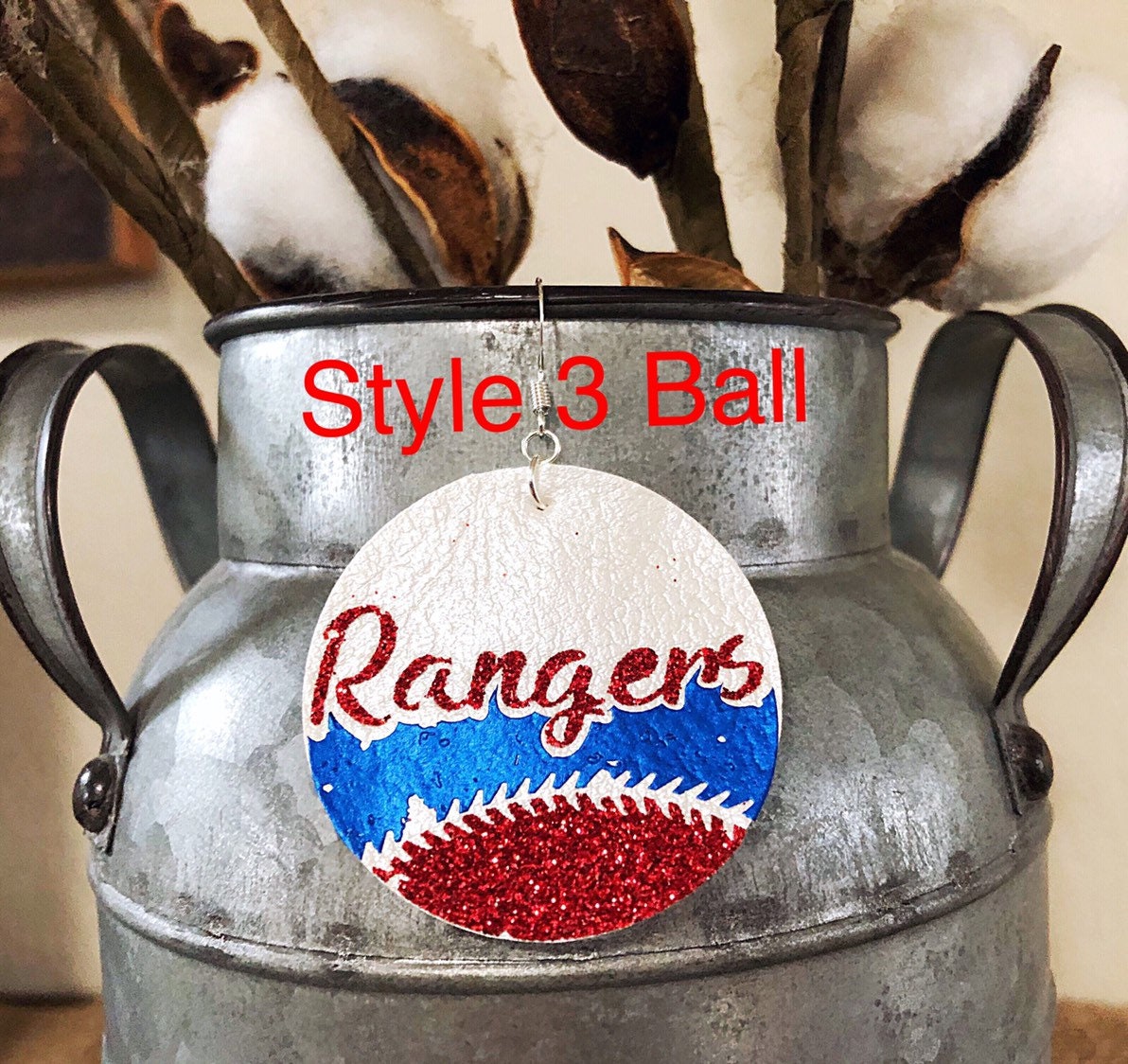 Texas Rangers Earrings Sports Earringsrangers Texas - Etsy