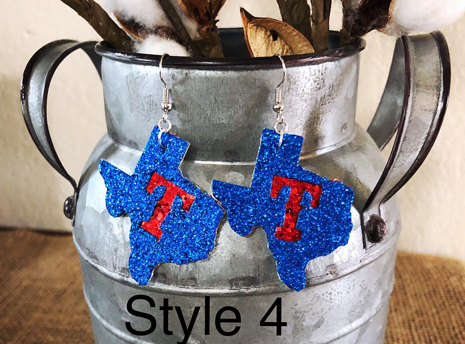 Texas Rangers Earrings Sports Earringsrangers Texas - Etsy