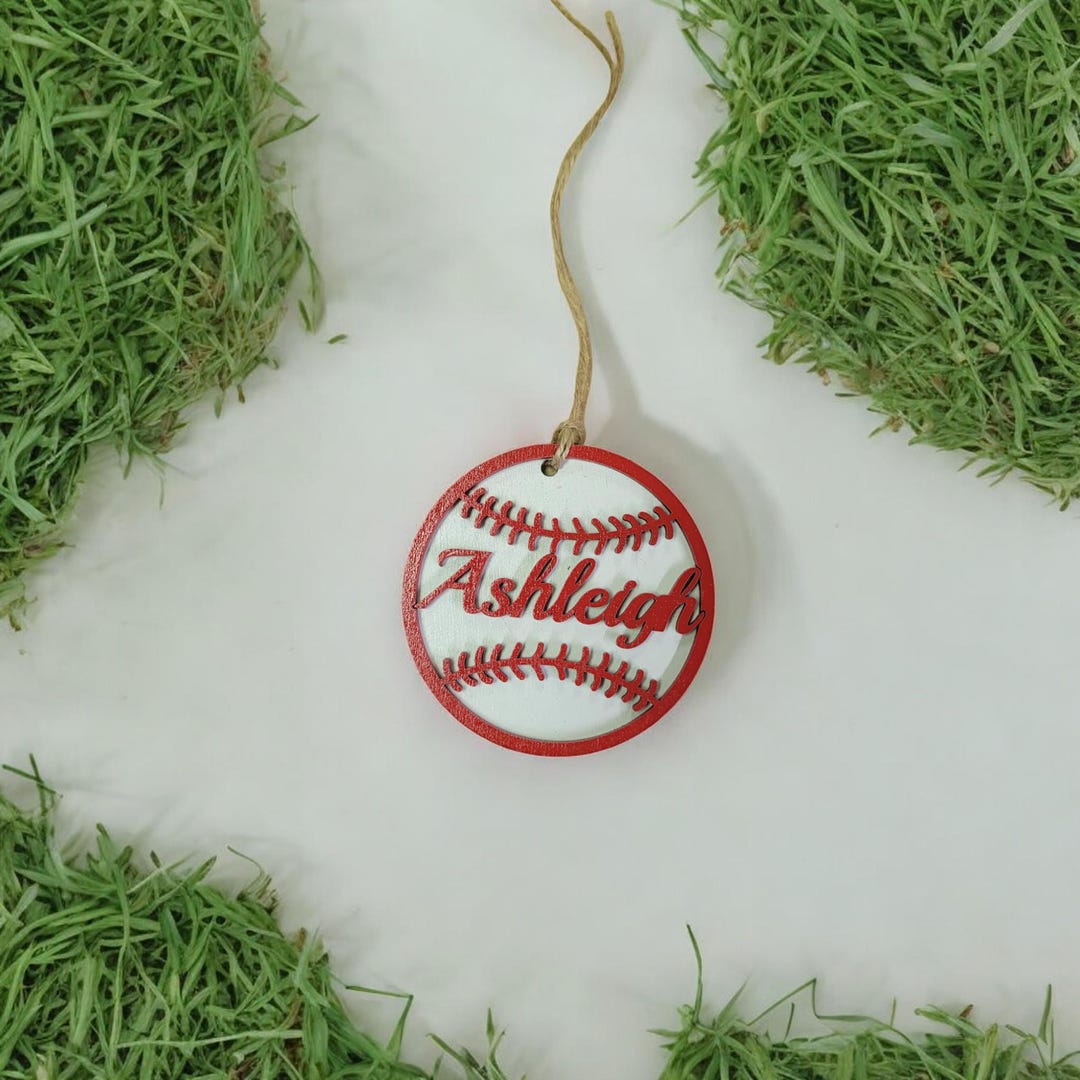 Baseball Name Tag, Baseball Charm, Team Gift, Bag Tag, Personalized ...