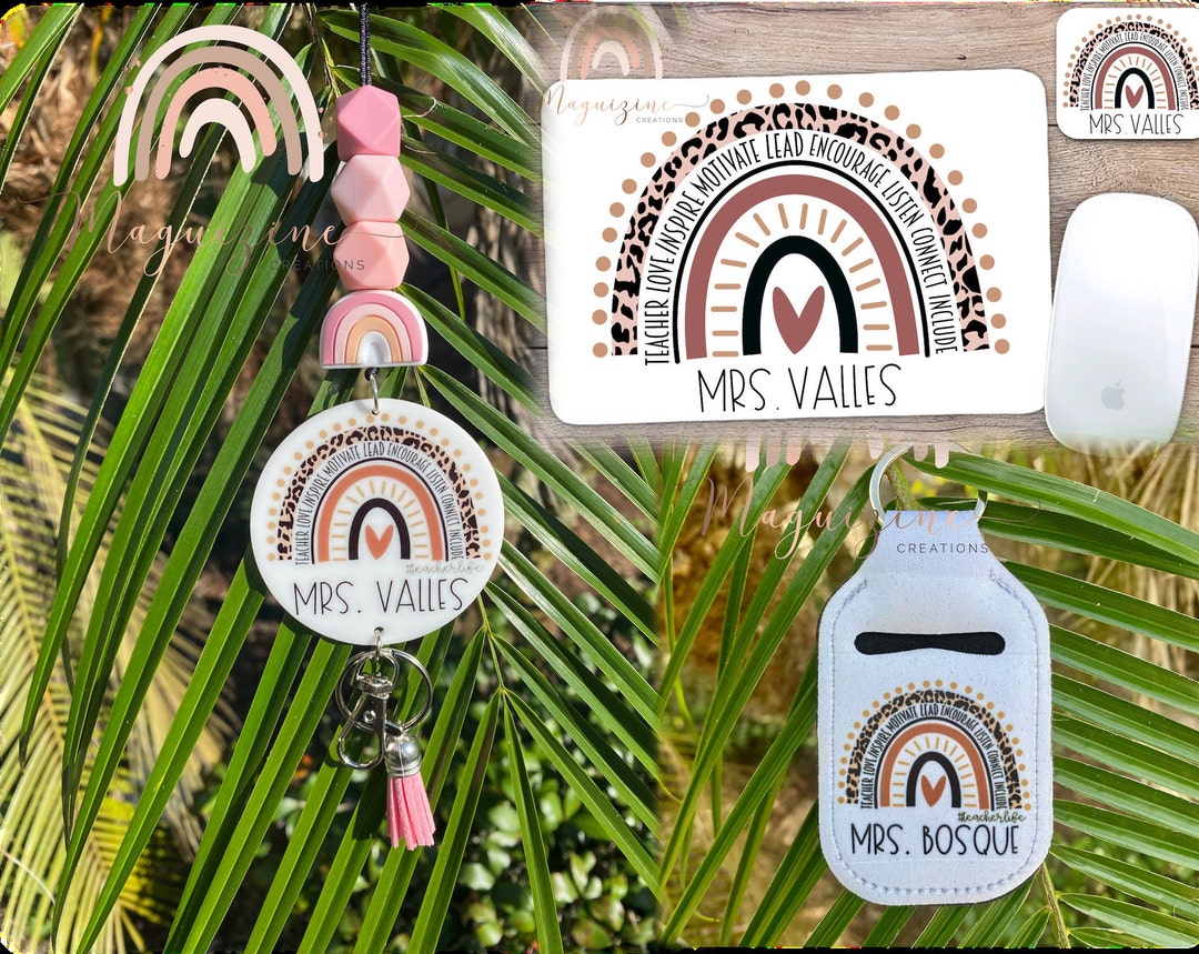 Teacher Life Boho Rainbow Blush Bundle Beaded Acrylic - Etsy