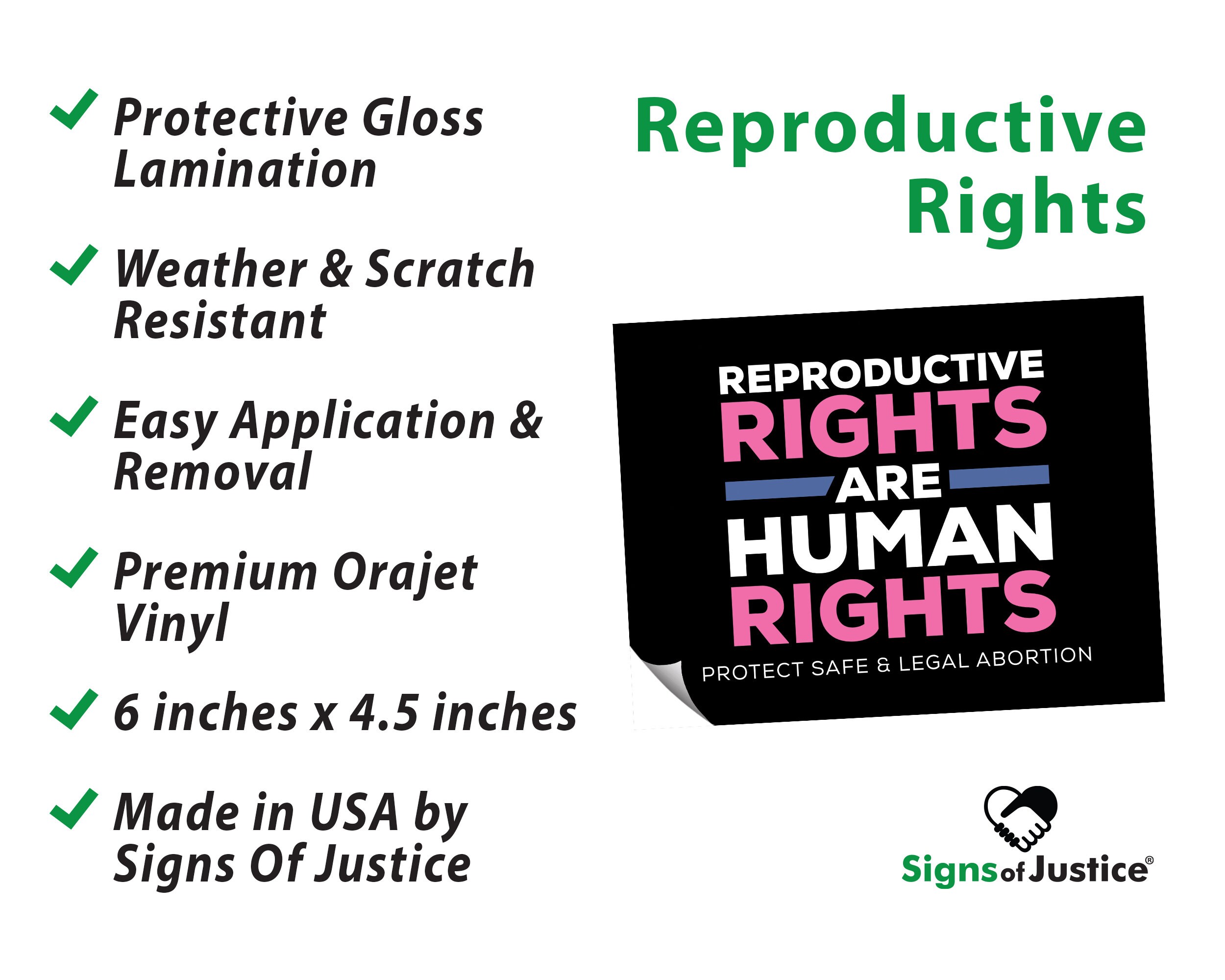 Reproductive Rights Bumper Sticker // 6x4.5 // Protective - Etsy