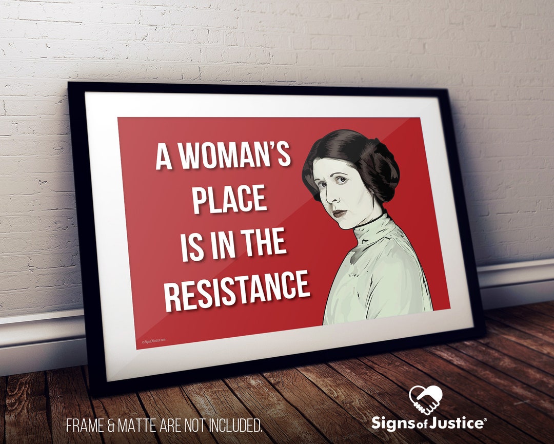 Princess Leia Resistance Poster Sign // 2-sided // Protest Sign // Art ...