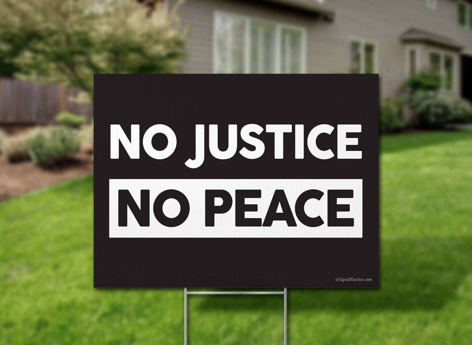 No Justice No Peace Yard Sign // 2-sided // Lawn-protest Sign ...