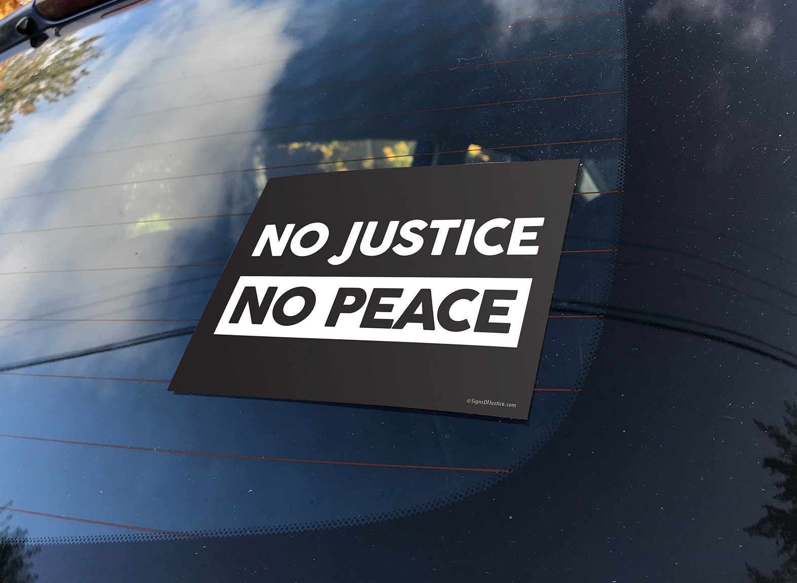 No Justice No Peace Bumper Sticker // 6x4.5 // Protective - Etsy