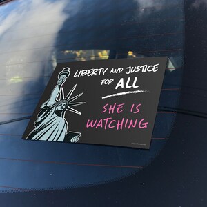 Lady Liberty Bumper Sticker // 6”x4.5” // Protective Gloss Layer ...