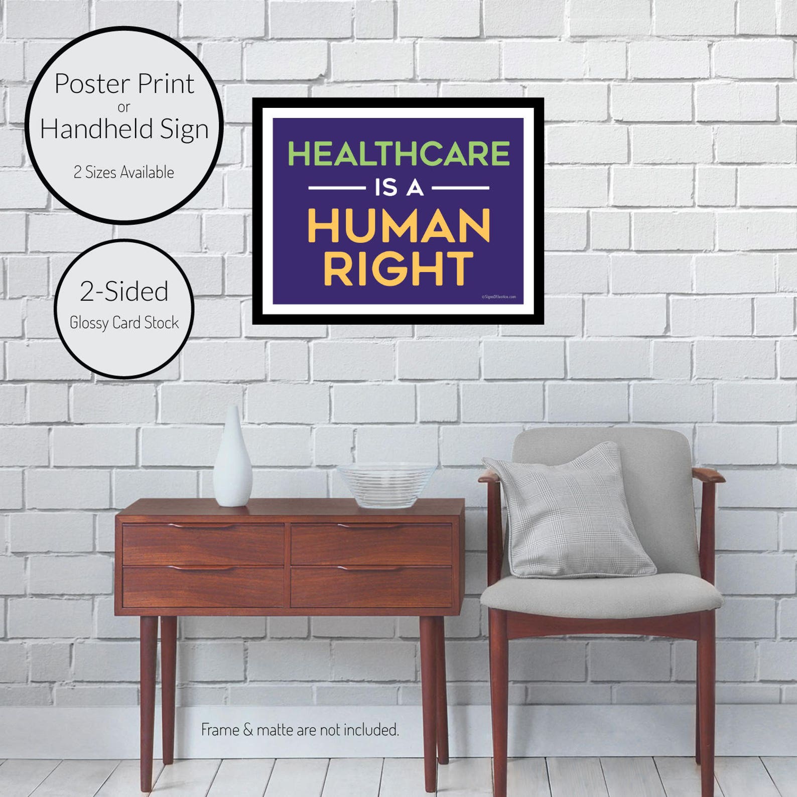 Healthcare is A Human Right Poster Sign // 2-sided // Glossy - Etsy
