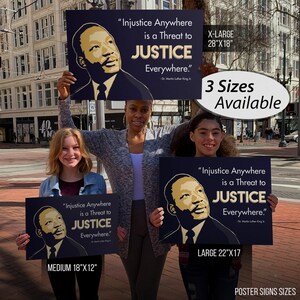 Martin Luther King Justice Poster Sign // 2-sided // Gloss Cardstock ...