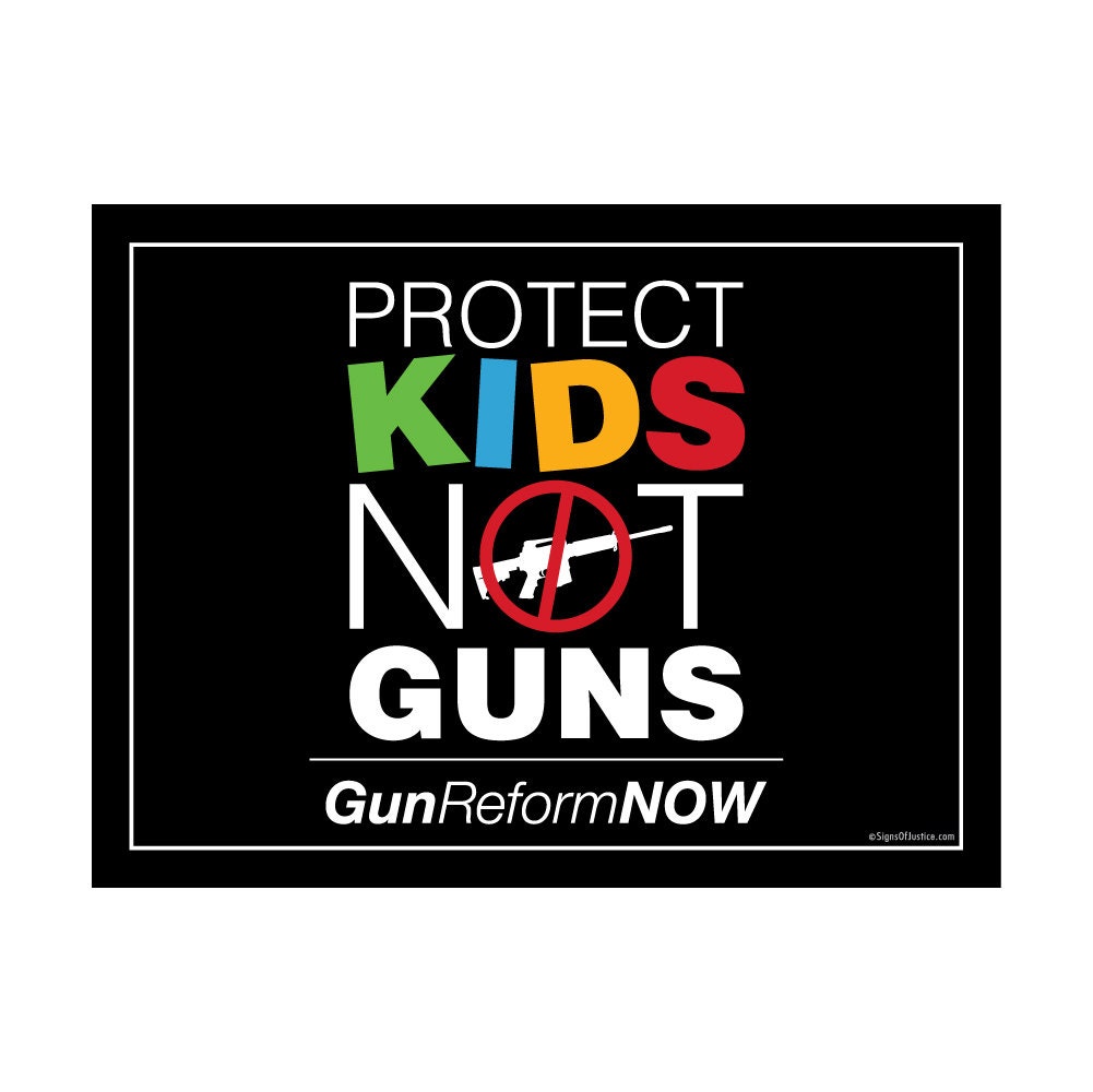 Protect Kids Not Guns Bumper Sticker // 6x4.5 // Protective - Etsy