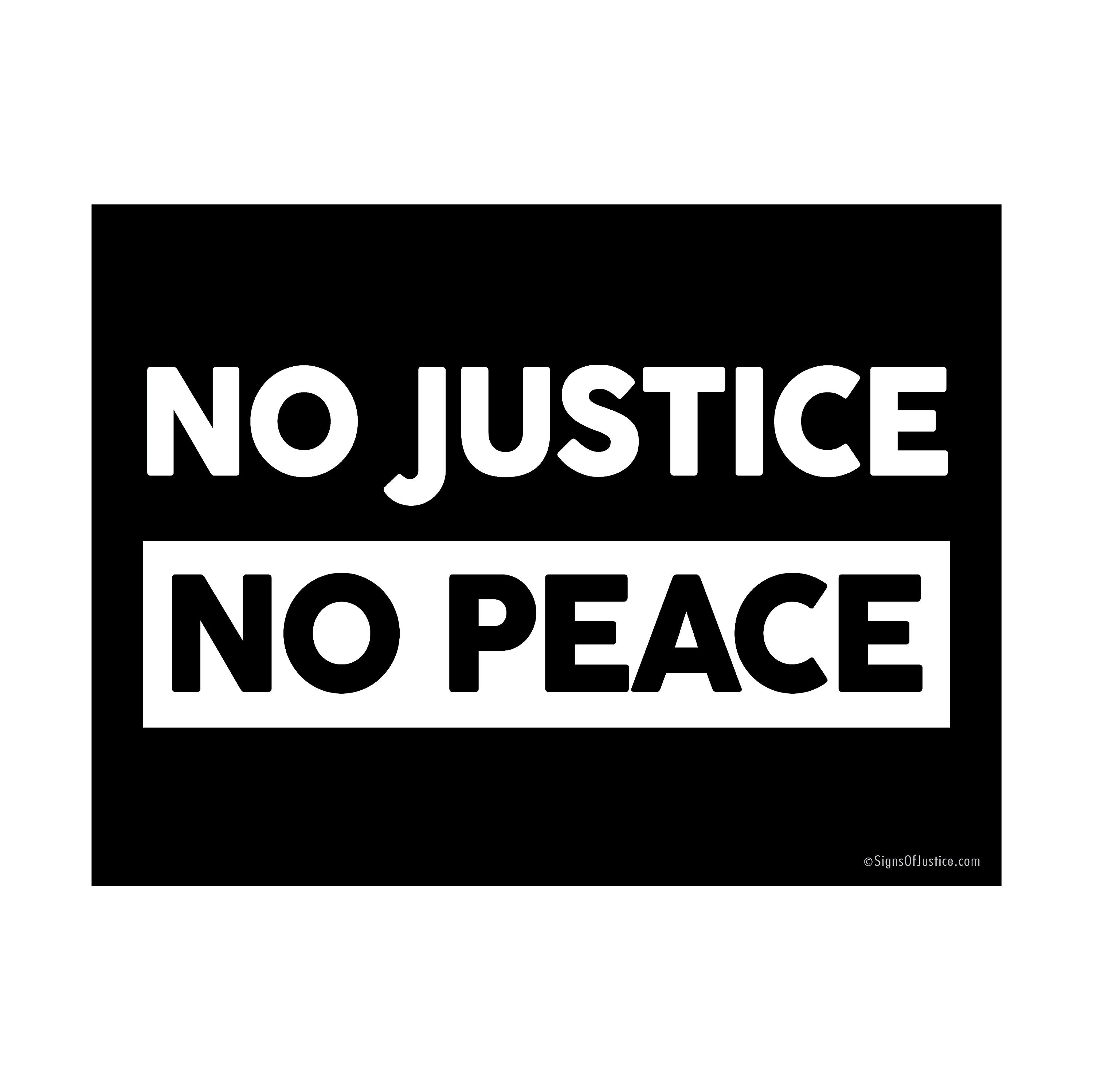 Vinyl Banner - No Justice, No Peace - Etsy