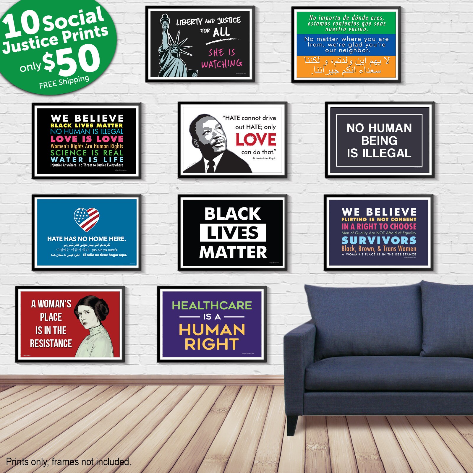 10 Pack of Social Justice Poster Prints Mix N' Match - Etsy