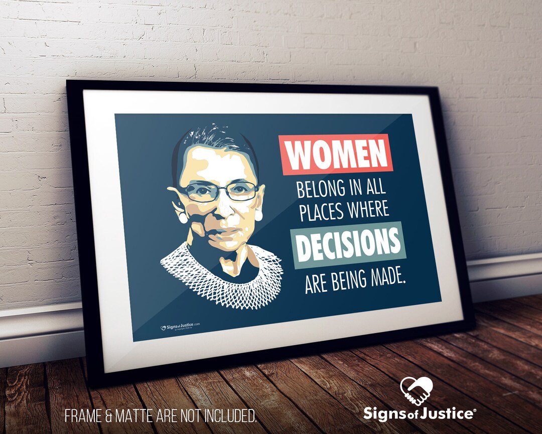 Notorious RBG Cardstock Print // 2-sided // Glossy Poster Print ...
