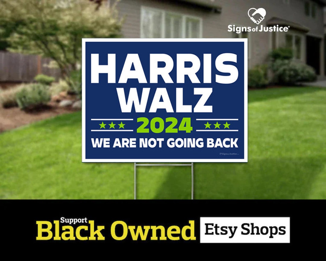 Harris Walz 2024 Yard Sign // brat green // 2024 Campaign Election Sign ...