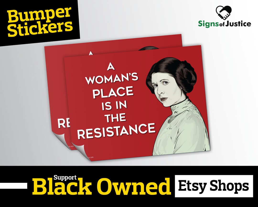 Princess Leia Resistance Bumper Sticker // 6x4.5 // - Etsy