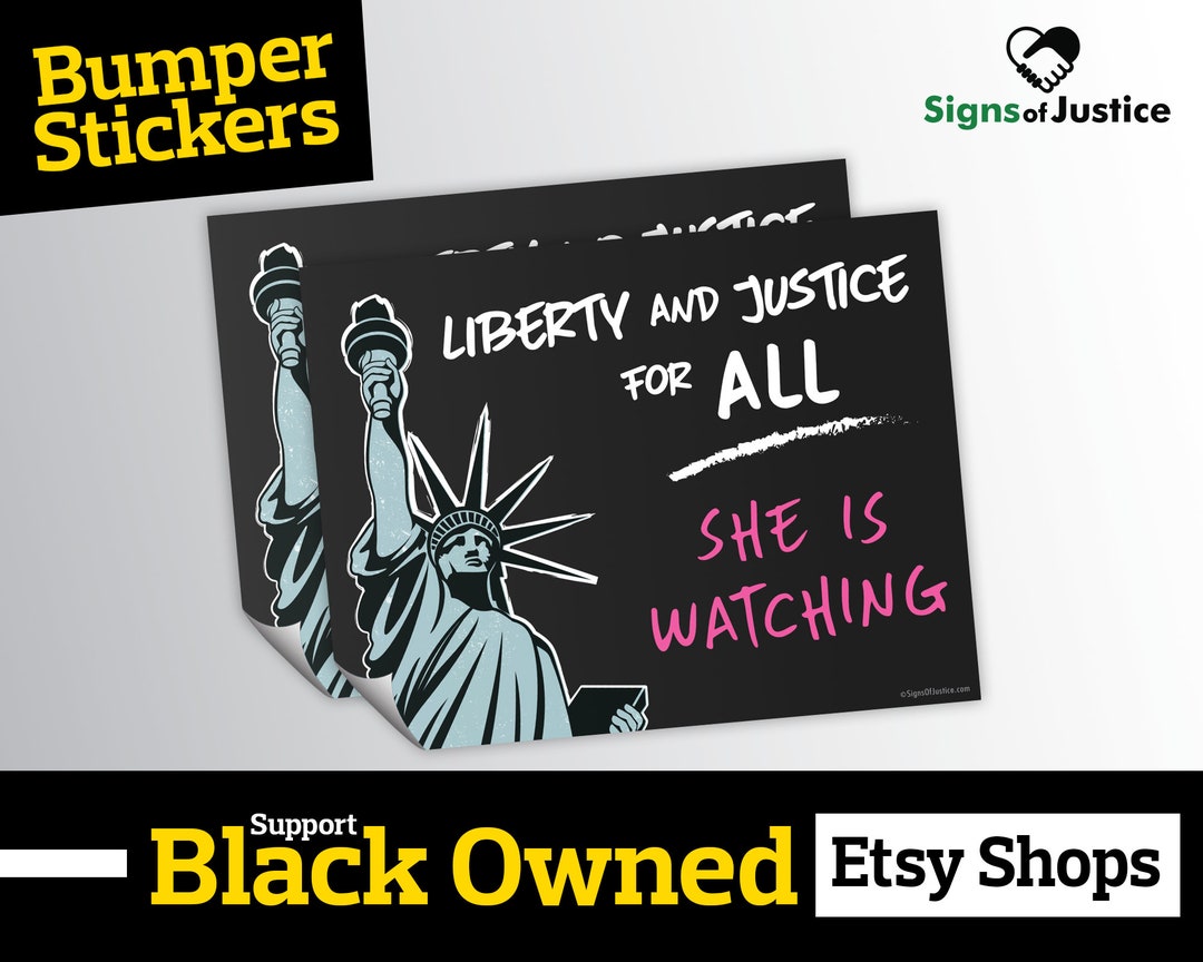 Lady Liberty Bumper Sticker // 6x4.5 // Protective Gloss - Etsy