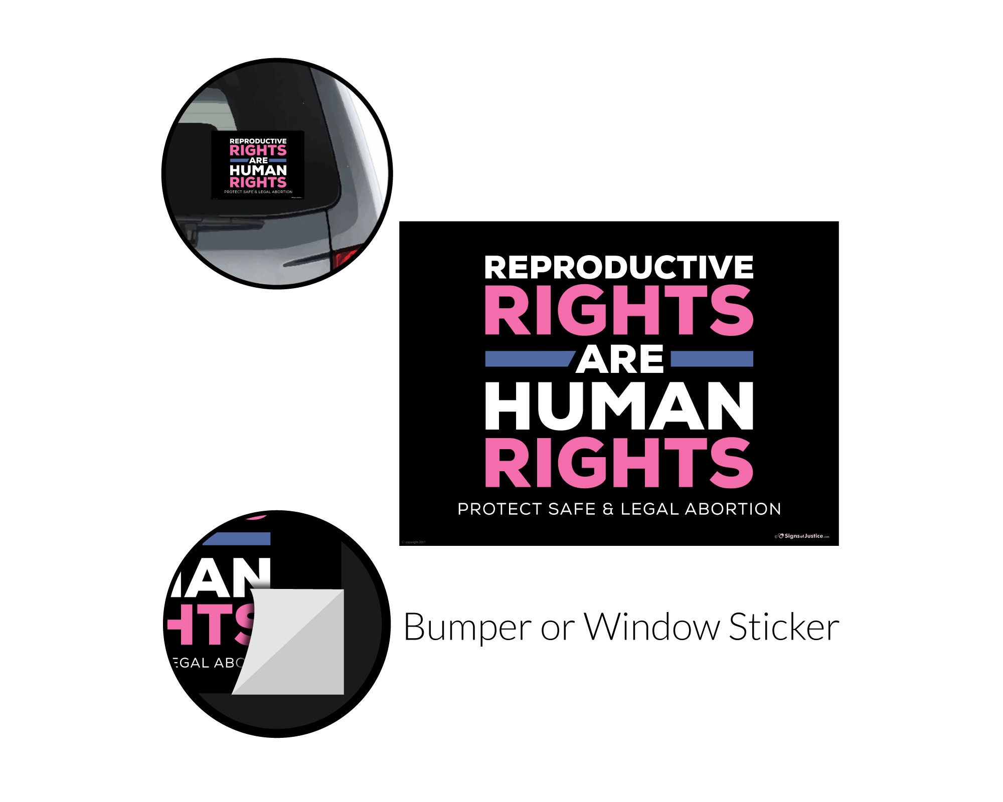 Reproductive Rights Bumper Sticker // 6x4.5 // Protective - Etsy