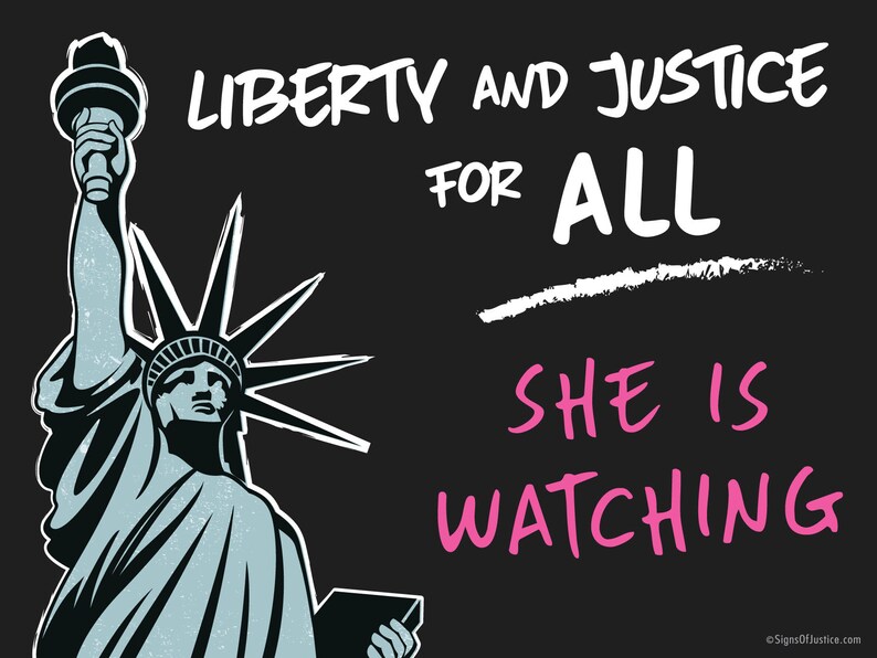 Lady Liberty Bumper Sticker // 6”x4.5” // Protective Gloss Layer ...