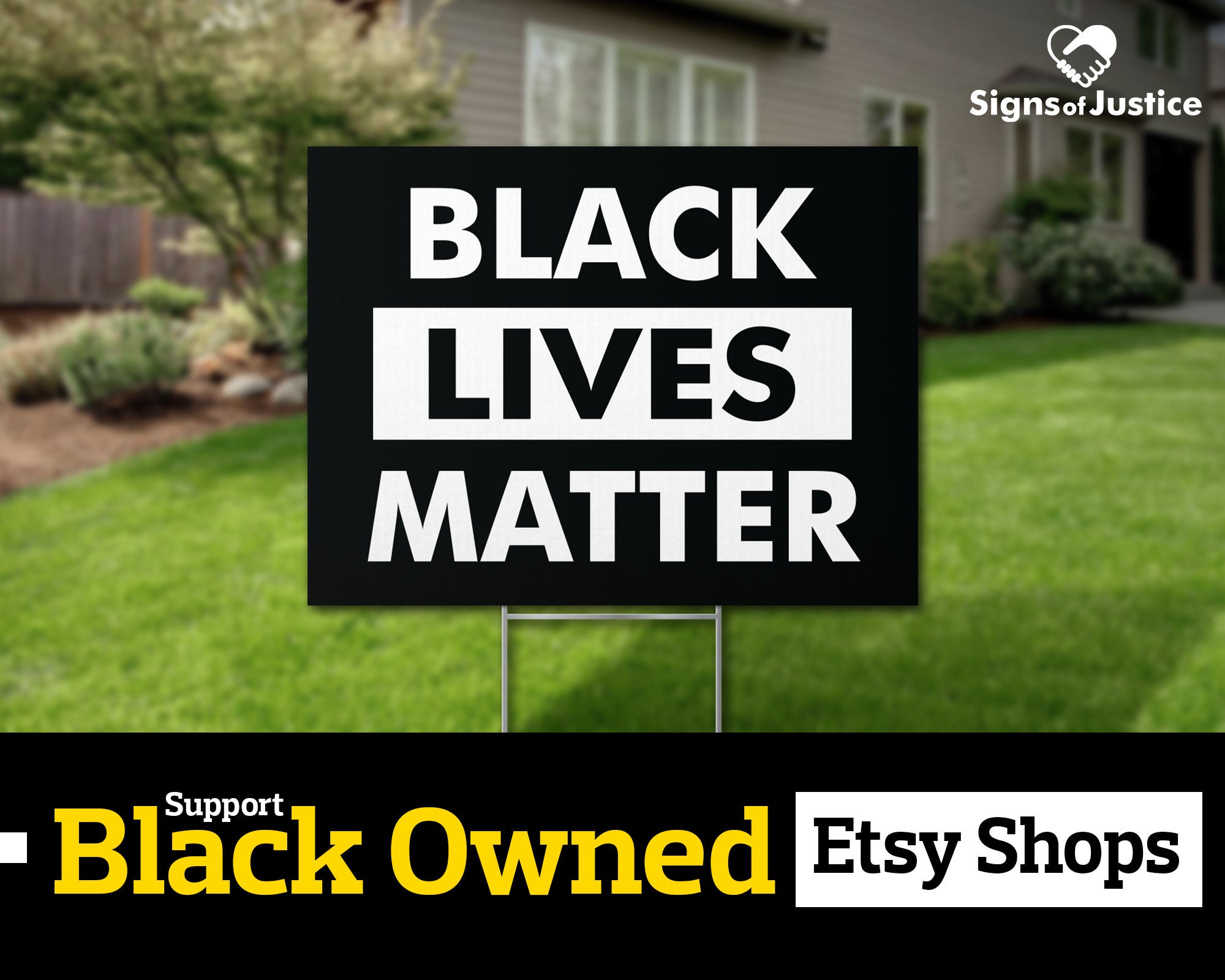 Black Lives Matter Yard Signs // 2-sided // Protest Sign // - Etsy