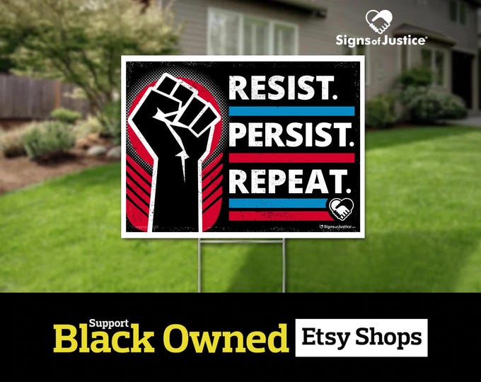 Resist Sign - Etsy