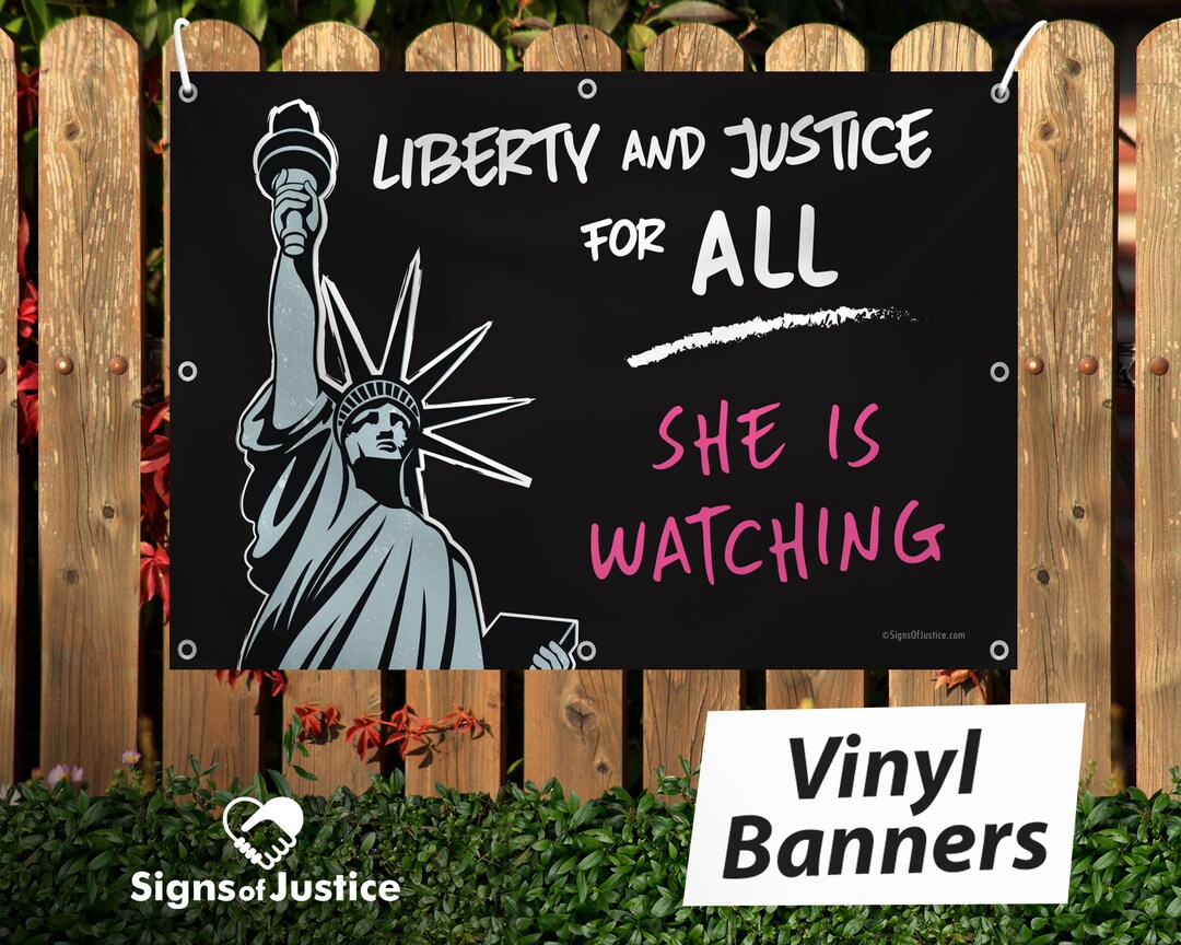Vinyl Banner - Lady Liberty - Etsy