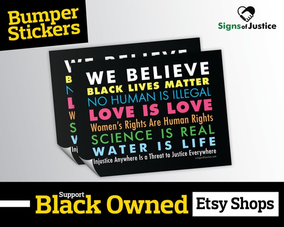 We Believe Bumper Sticker // 6x4.5 // Gloss - Etsy