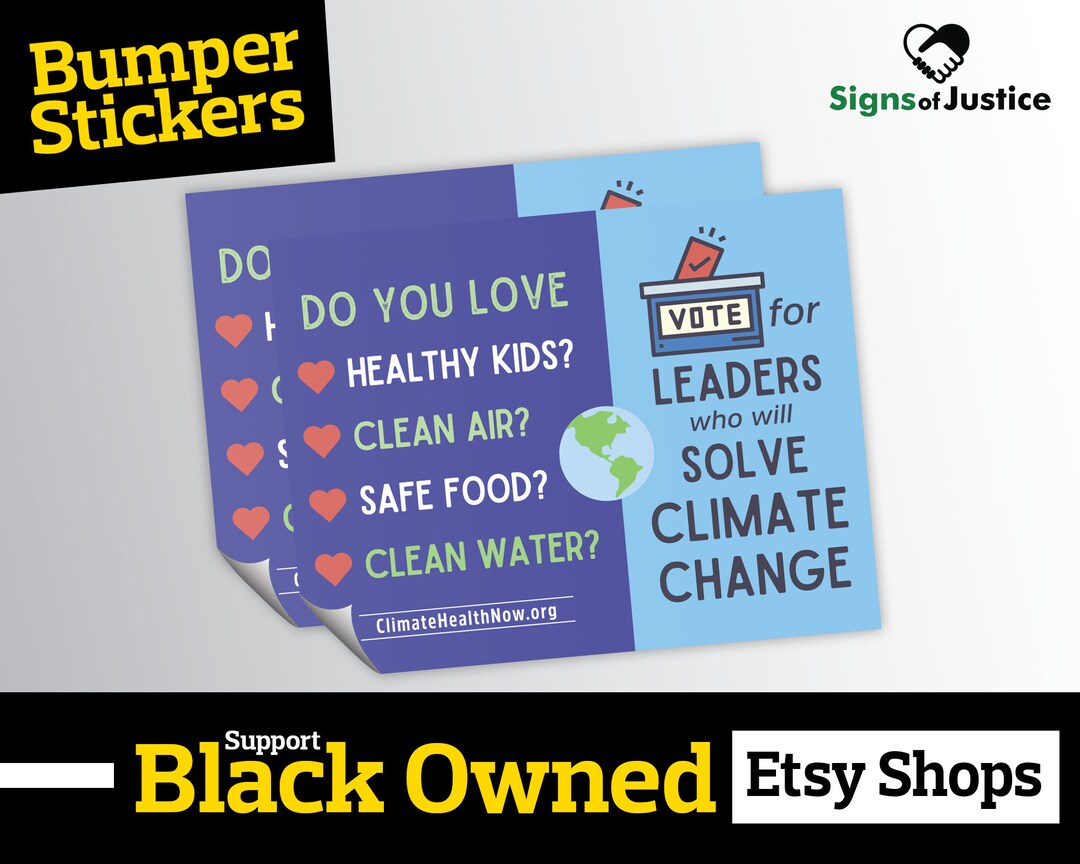 Climate Change Bumper Sticker // 6x4.5 // Gloss - Etsy