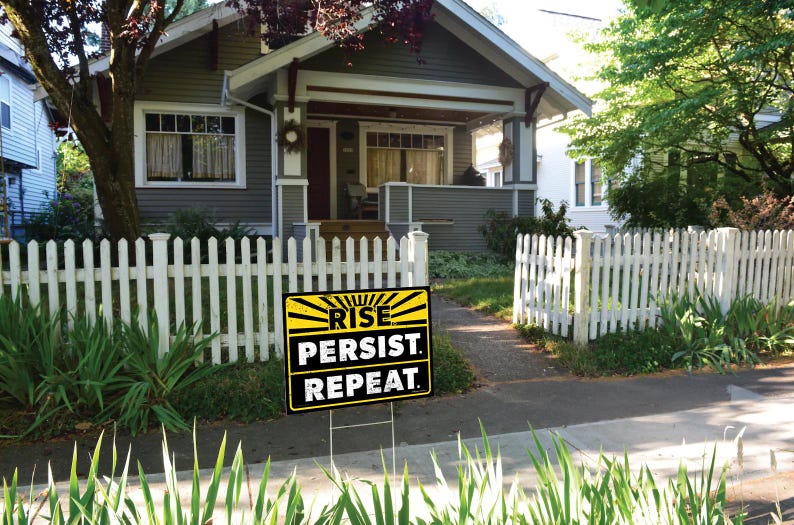 Rise Persist Repeat Yard Sign // 2-sided // Black Owned Business ...