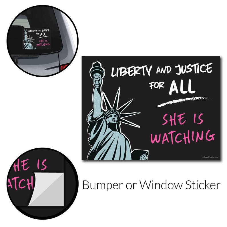 Lady Liberty Bumper Sticker // 6x4.5 // Protective Gloss - Etsy