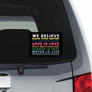 We Believe Bumper Sticker // 6"x4.5" // Gloss Protection // Weather ...