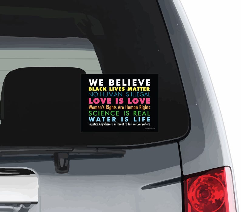 We Believe Bumper Sticker // 6x4.5 // Gloss - Etsy