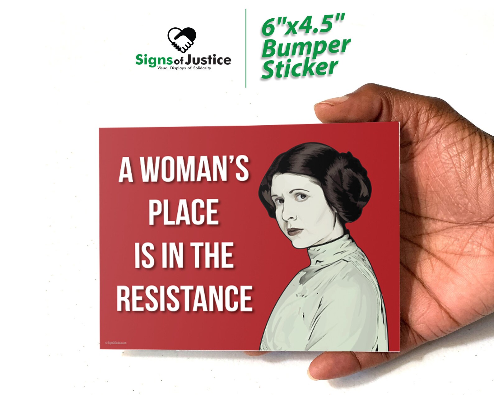 Princess Leia Resistance Bumper Sticker // 6”x4.5” // Protective Gloss ...