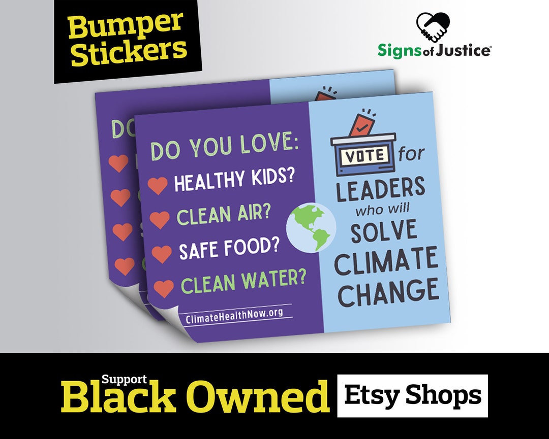 Climate Change Bumper Sticker // 6"x4.5" // Gloss Protection // Weather ...