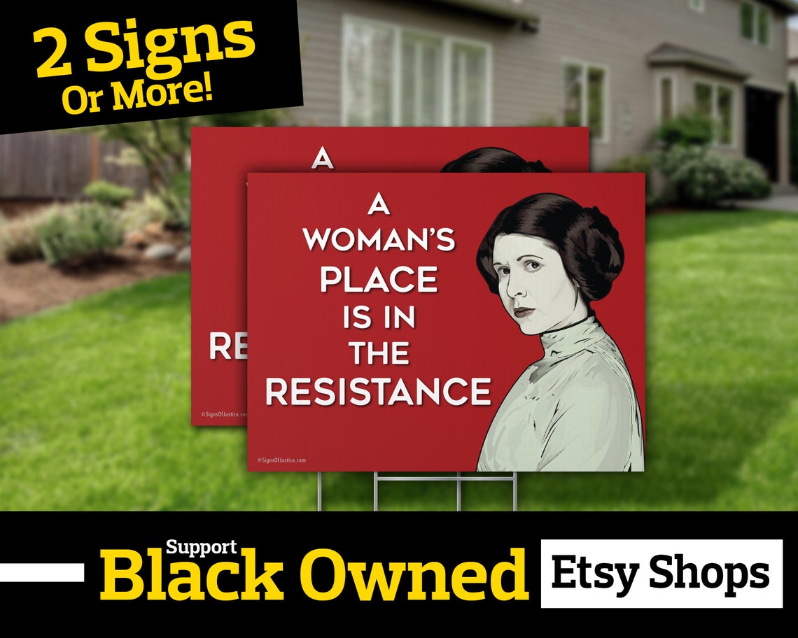 Princess Leia Resistance Yard Sign // 2-sided // Protest | Etsy