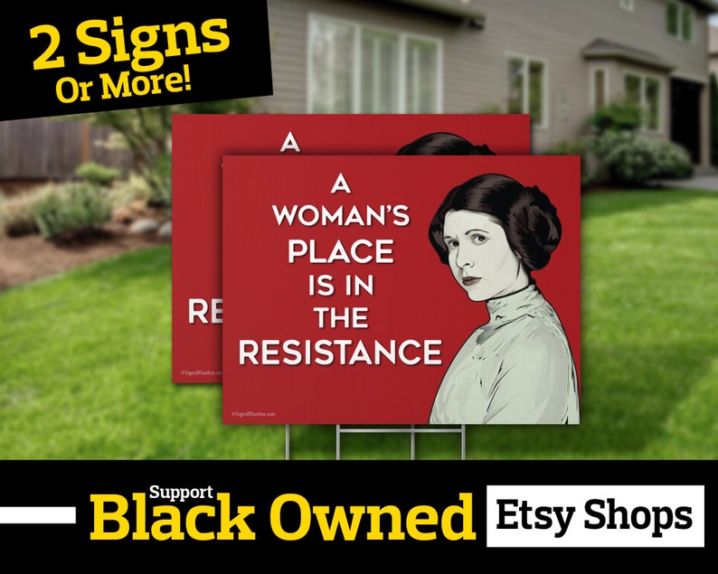 Princess Leia Resistance Yard Sign // 2-Sided // Protest | Etsy