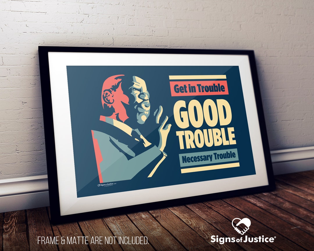 John Lewis: Good Trouble Cardstock Print // 2-sided // Glossy Poster ...